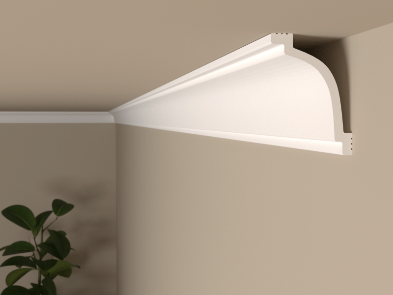 Cornisa decorativa tavan polimer dur 70x50x2000 mm – Novus Decor ...
